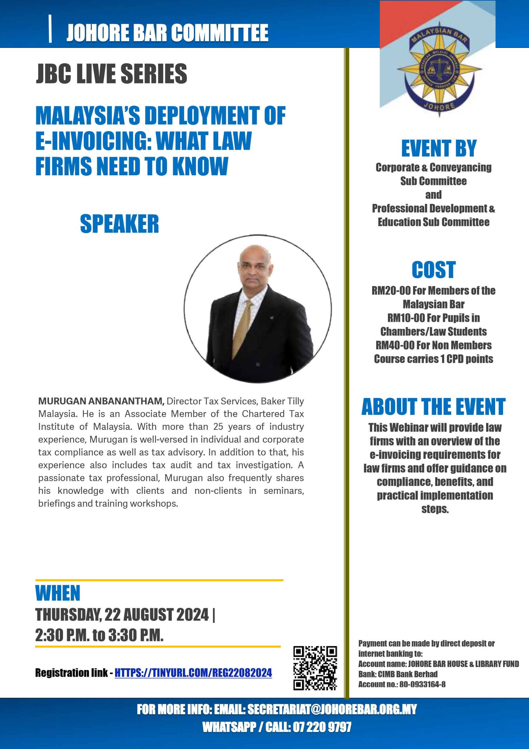 Events With CPD – Johore Bar Committee